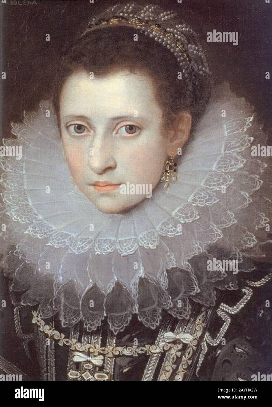 Frans Pourbus (II) - Portrait of an Italian Lady Stock Photo - Alamy