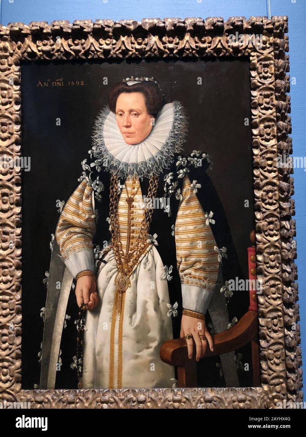 Frans Pourbus II - Portrait of the Wife of Nicolas de Hellincx Stock ...
