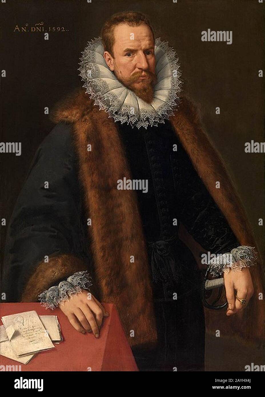 Frans Pourbus II - Portrait of Nicolas de Hellincx Stock Photo - Alamy