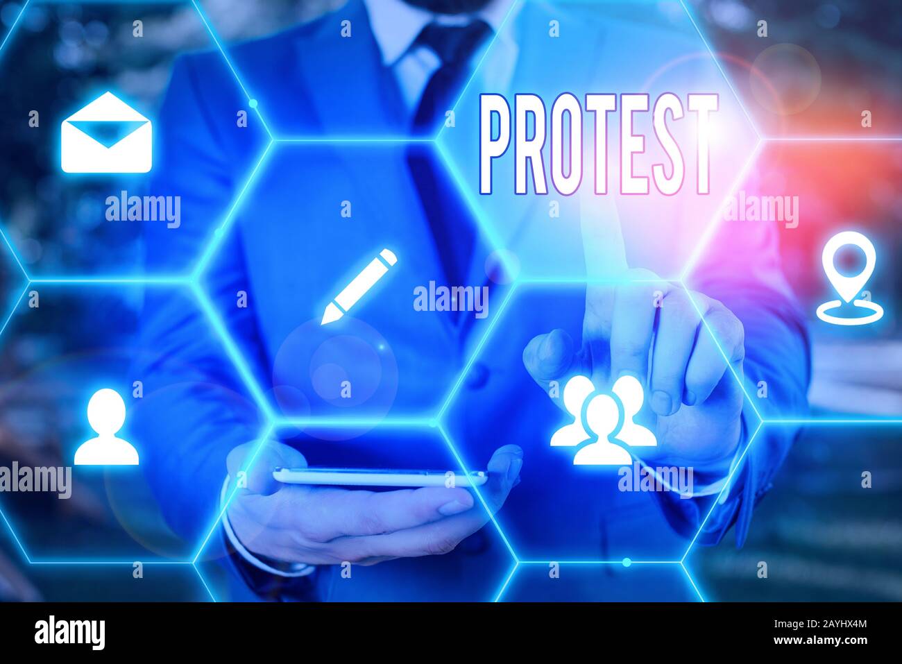 Word writing text Protest. Business photo showcasing An action ...