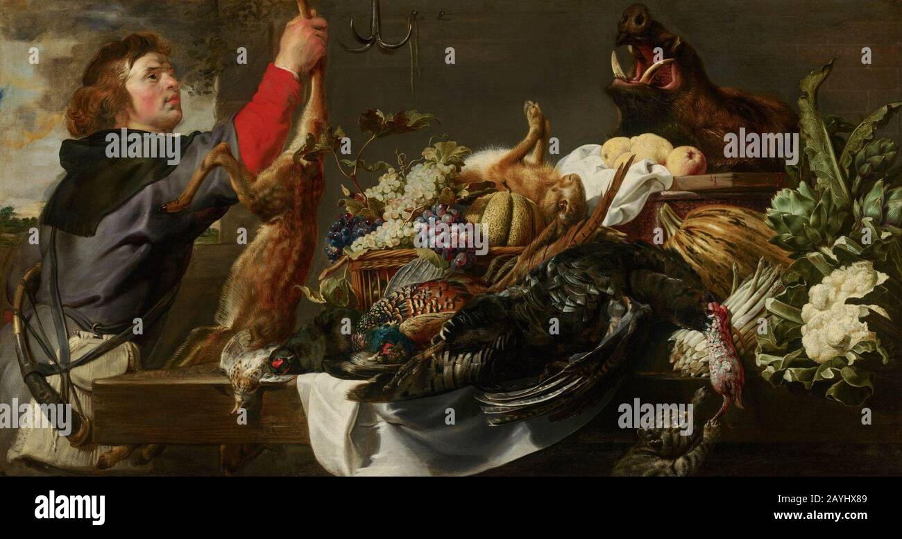 Frans Snijders, Stilleven met een jager Stock Photo - Alamy