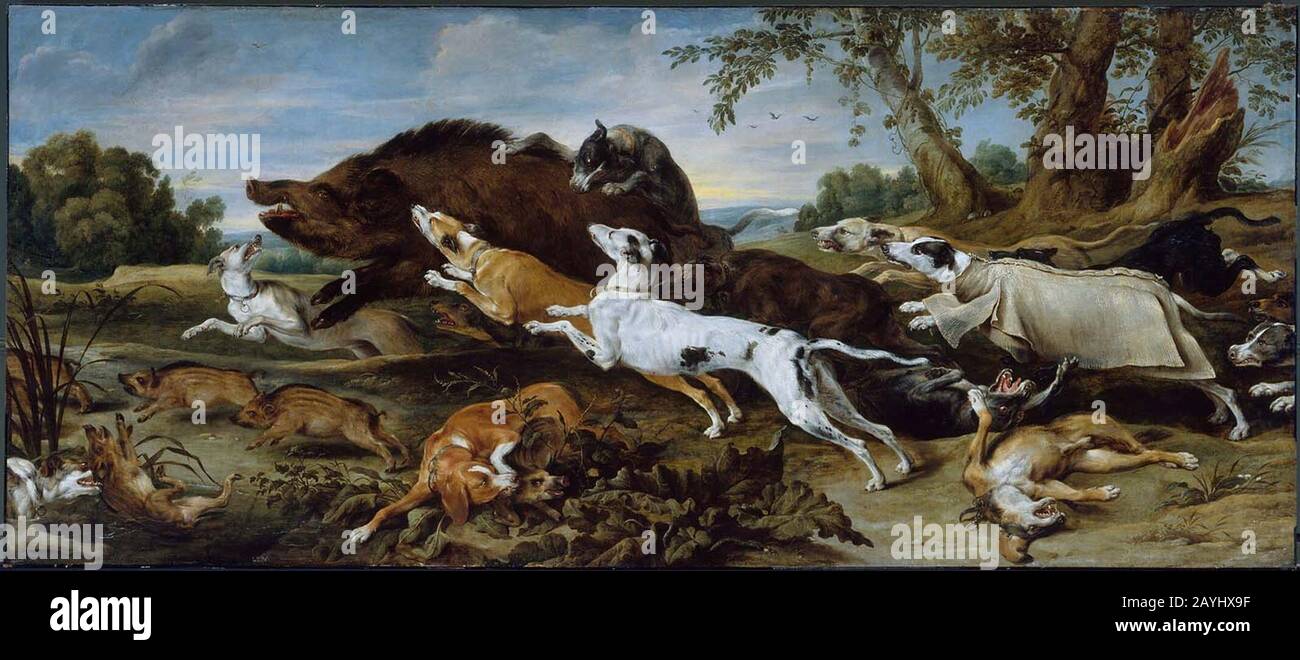 Frans Snyders - Boar Hunt Stock Photo - Alamy