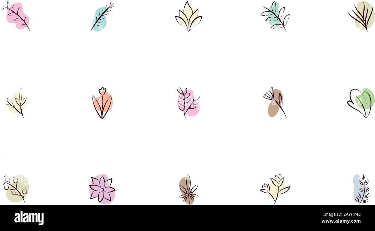 bundle of flowers hand draw style Stock Vector Image & Art - Alamy