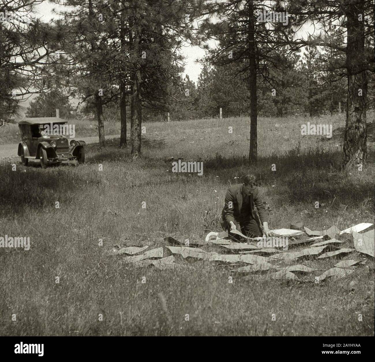 William McCalla conducting field work Stock Photo - Alamy