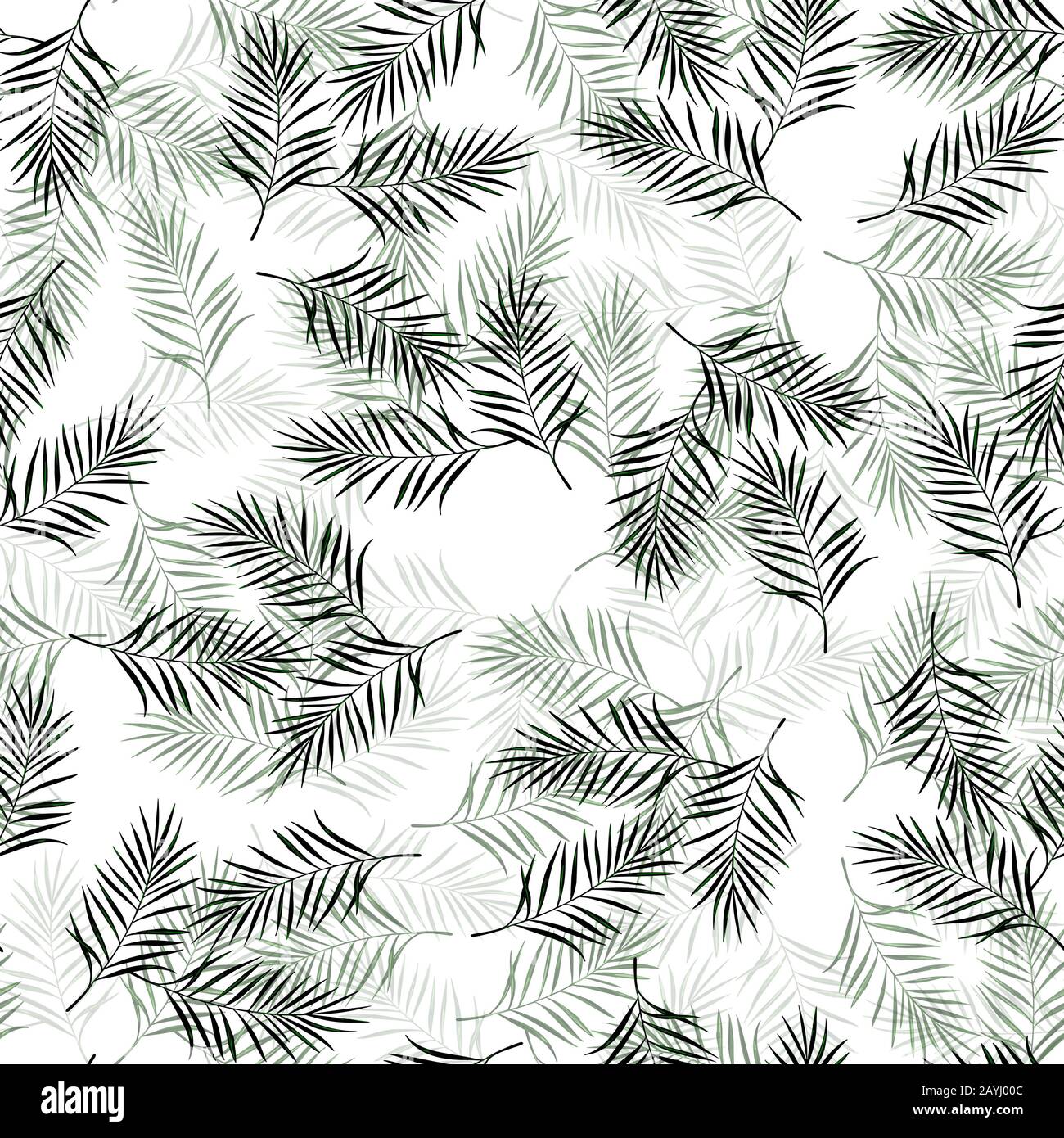 palm tree leaf design seamless pattern Stock Photo - Alamy