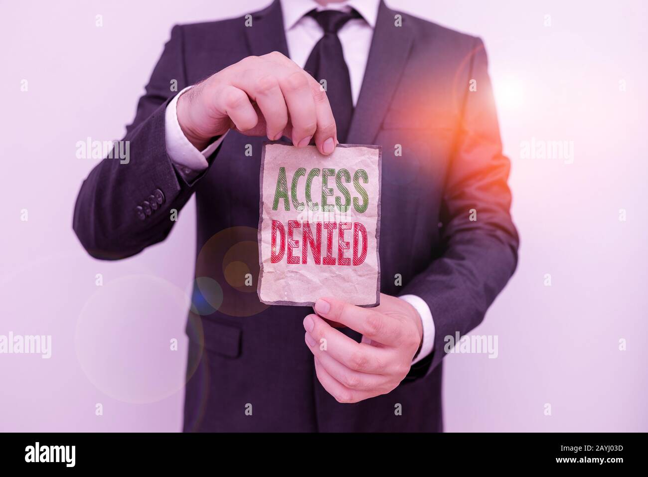 Handwriting text Access Denied. Conceptual photo error message shown ...
