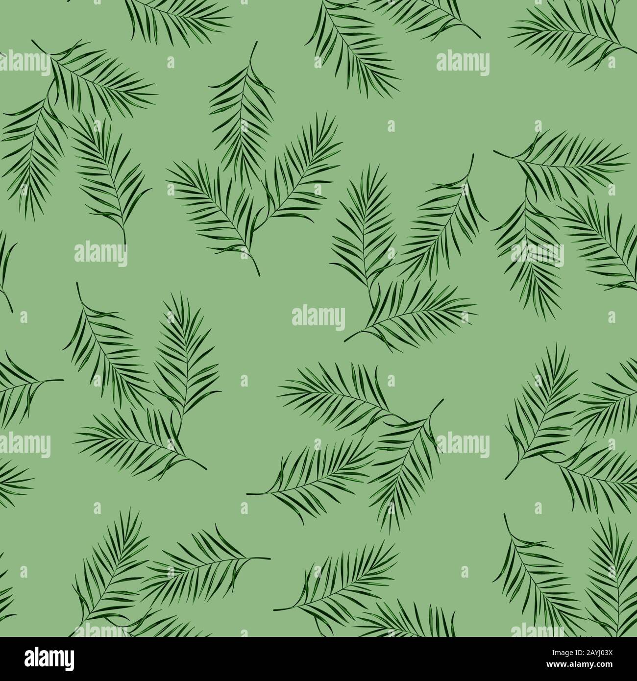 palm tree leaf design seamless pattern Stock Photo - Alamy