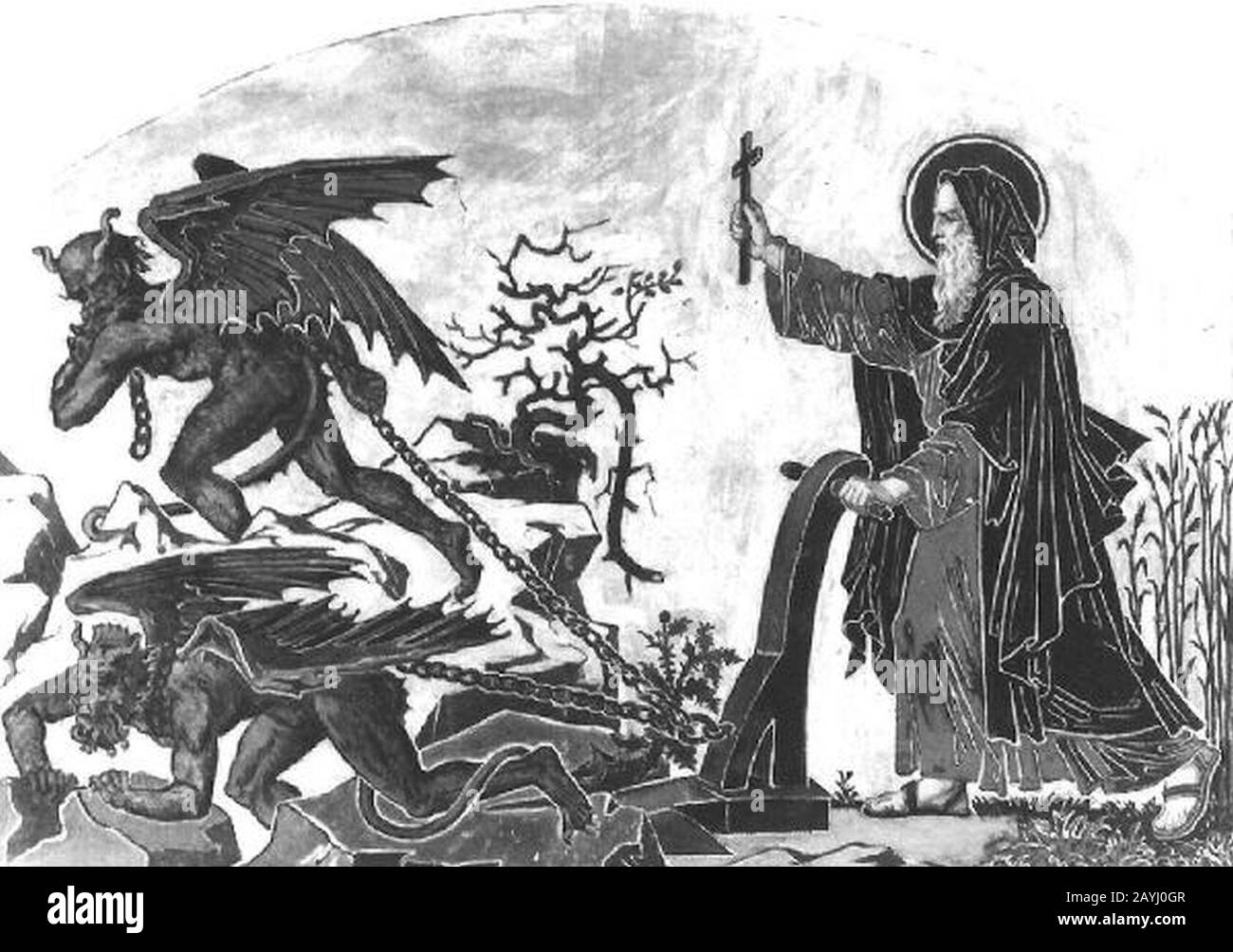 Frantisek Sequens 1836-1896 - Sv. Prokop premaha dabla Stock Photo - Alamy