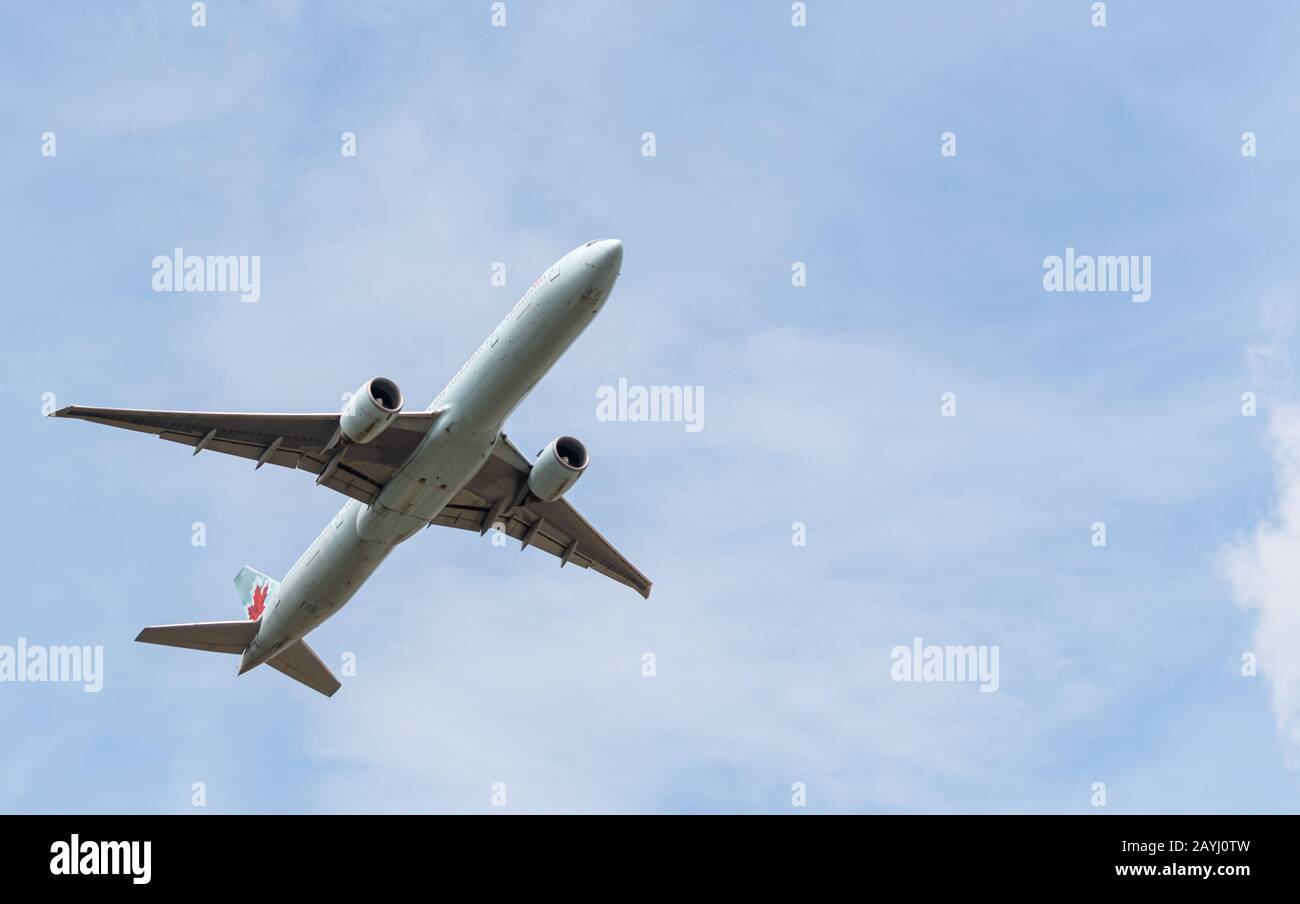 Heathrow, United Kingdom - August 03 2019: Air Canada Boeing 777-333 ...