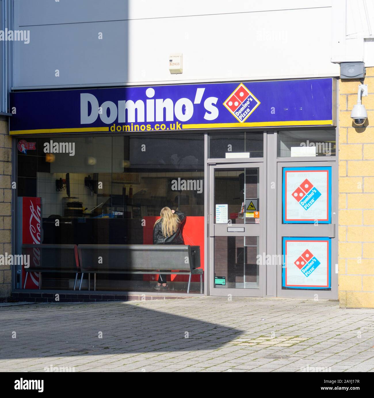 Chichester, United Kingdom - January 19 2020: The frontage of Dominos ...