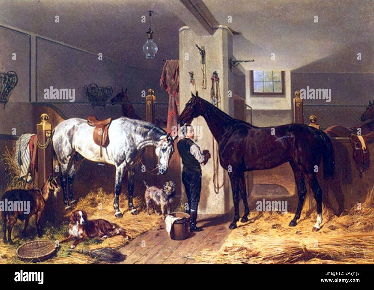 Franz Adam - The Stable Lad Stock Photo - Alamy