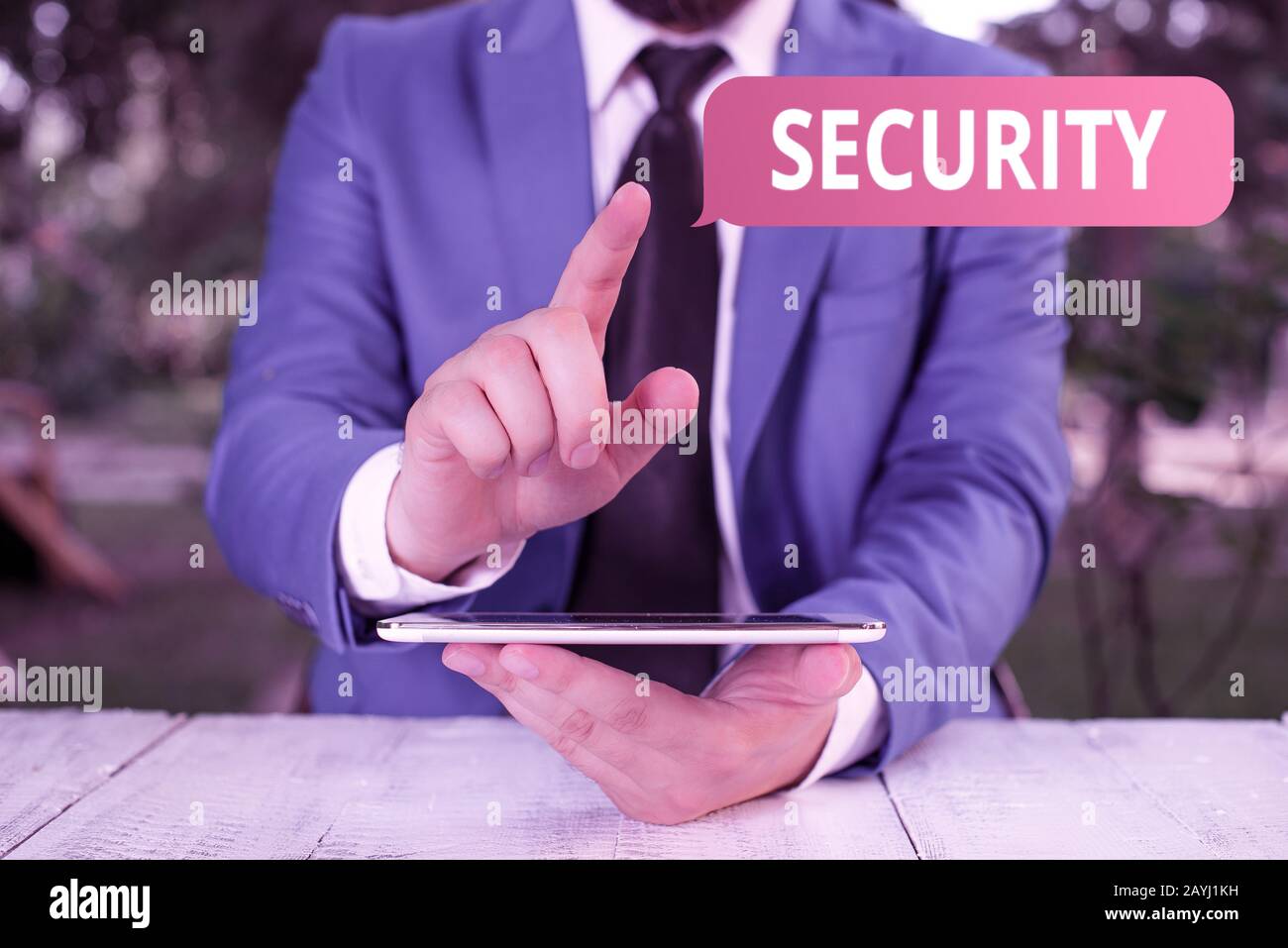 Writing note showing Security. Business concept for measures taken to ...