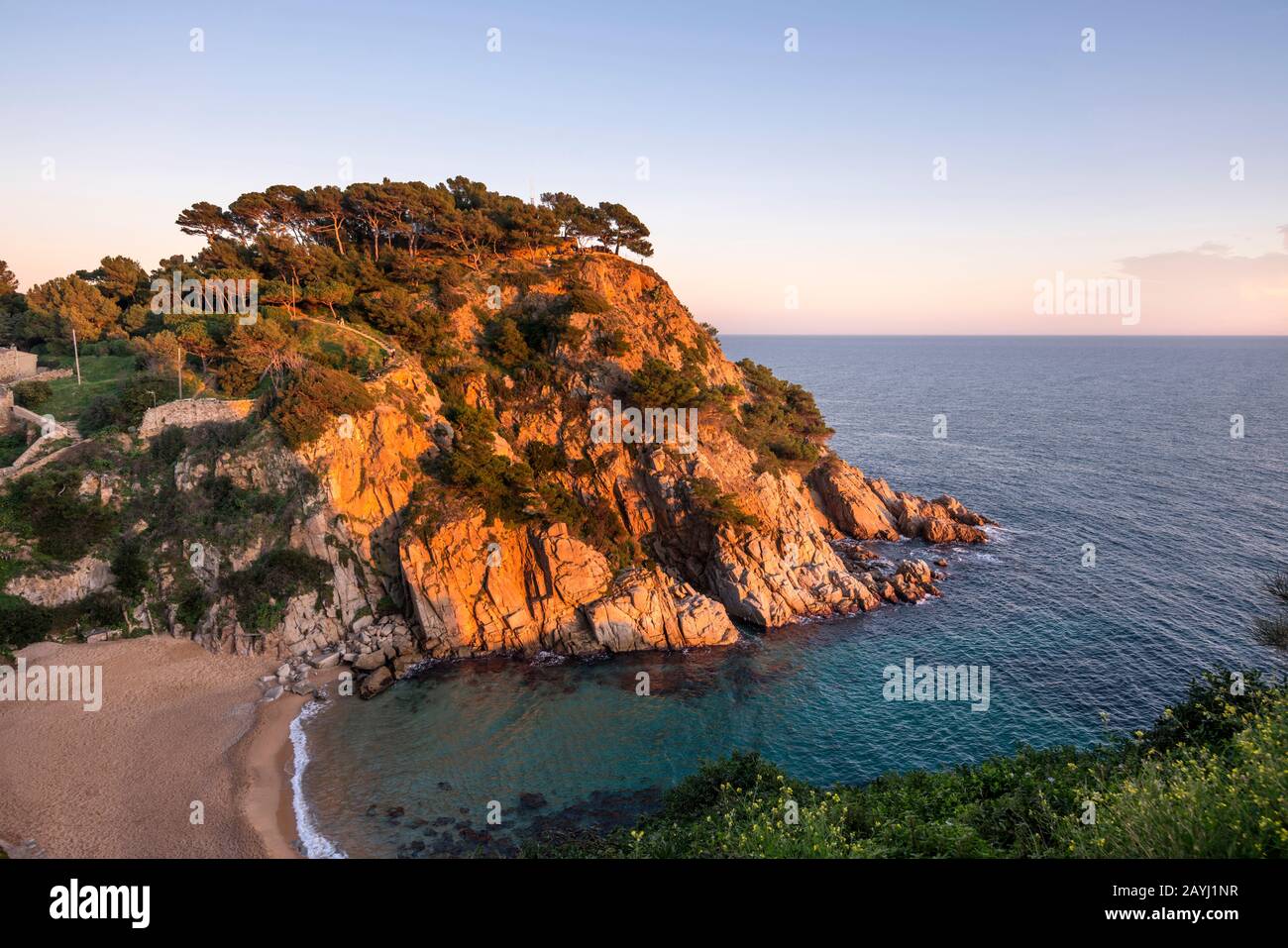 CALA ES CODOLAR BEACH TOSSA DE MAR COSTA BRAVA CATALONIA SPAIN Stock ...