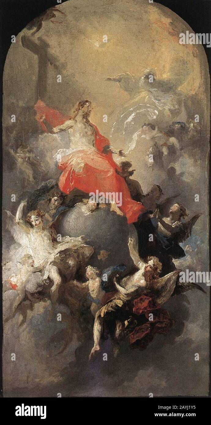 Franz Anton Maulbertsch - The Trinity Stock Photo - Alamy