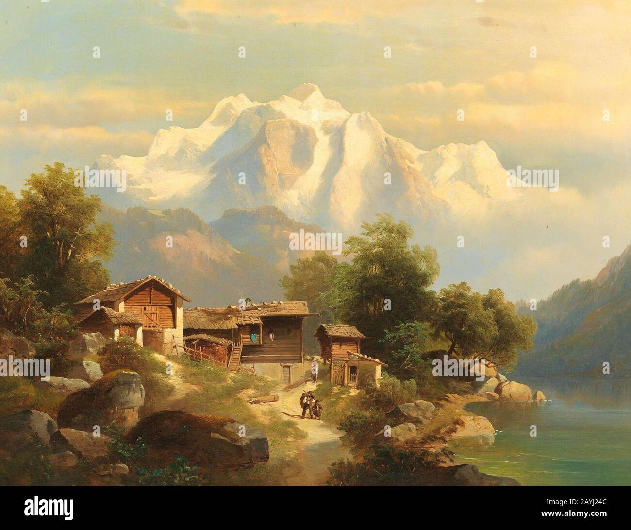 Franz Barbarini - Scene in Switzerland Stock Photo - Alamy
