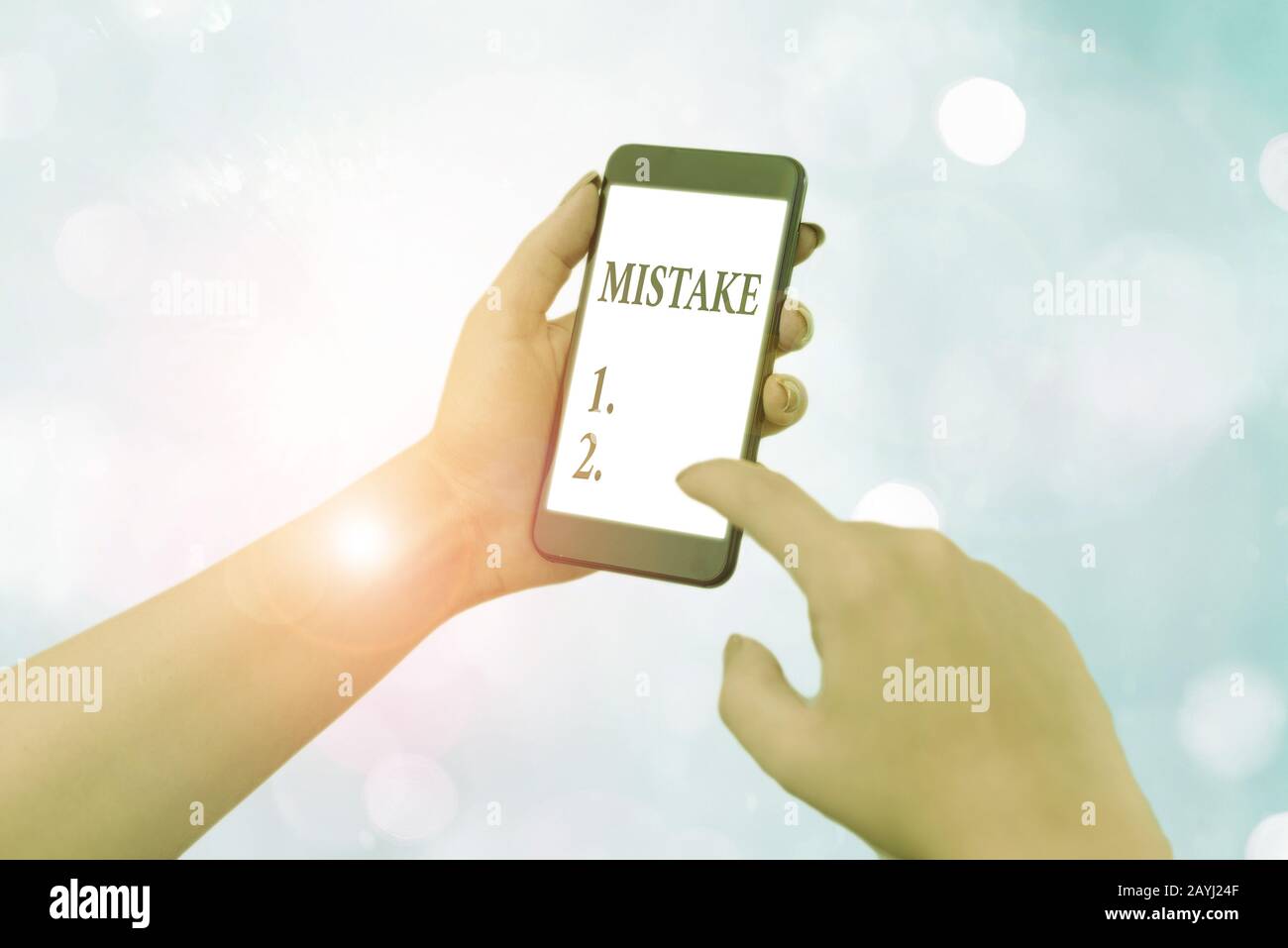 Handwriting text writing Mistake. Conceptual photo Something not ...