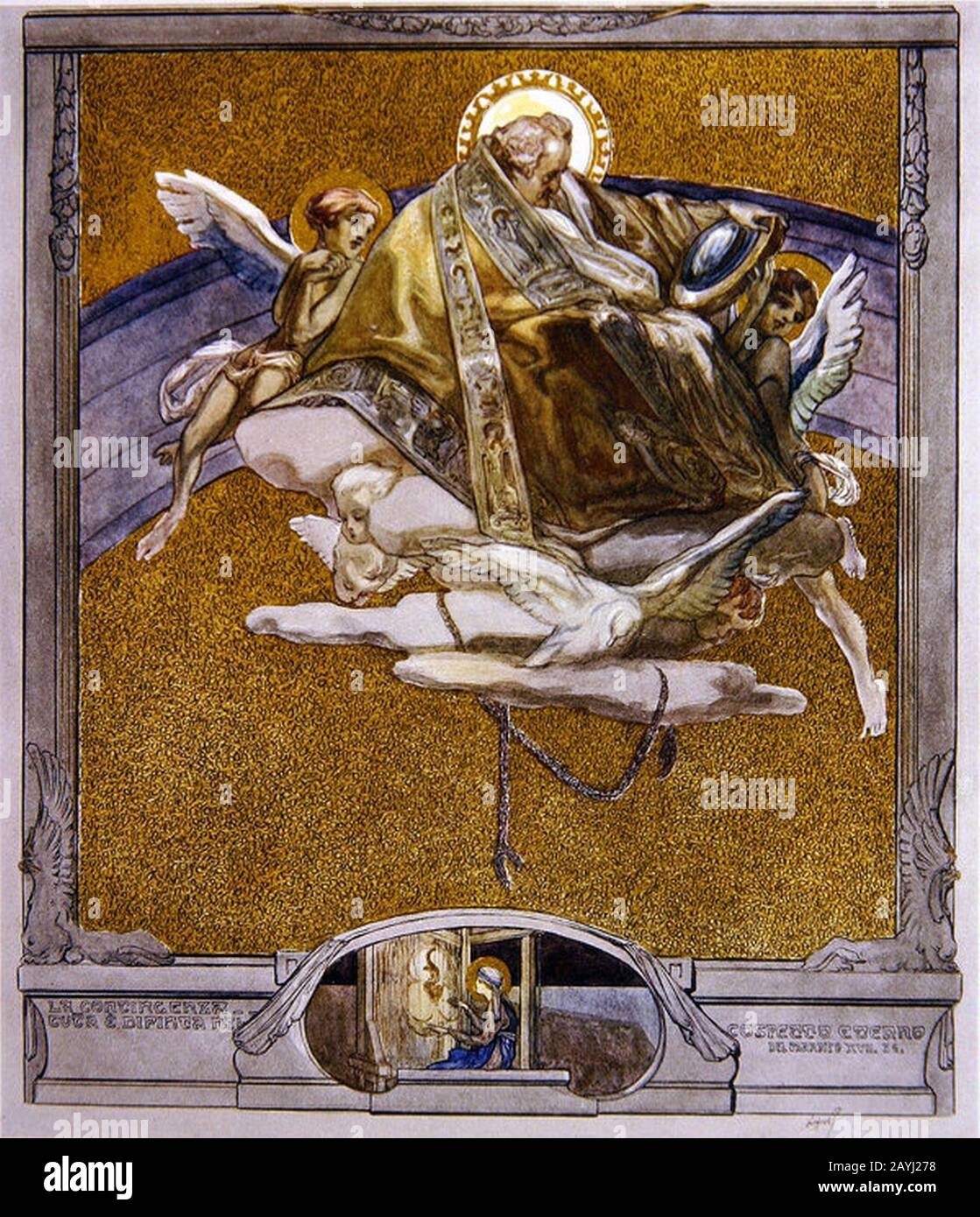 Franz Bayros Illustration from Dante's 'Divine Comedy', Paradise, Canto ...