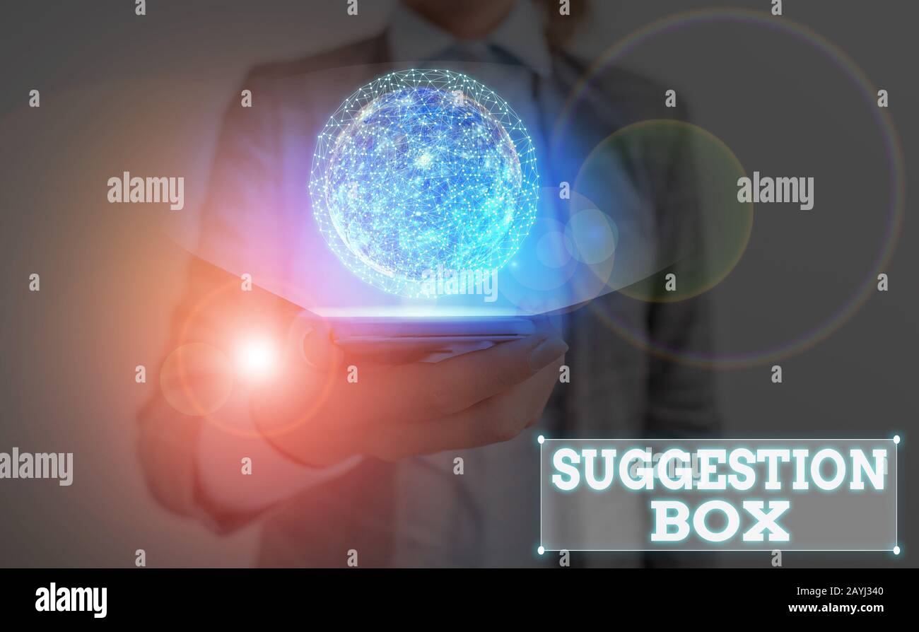 Writing Note Showing Suggestion Box Business Concept For Container Which Showing Can Leave