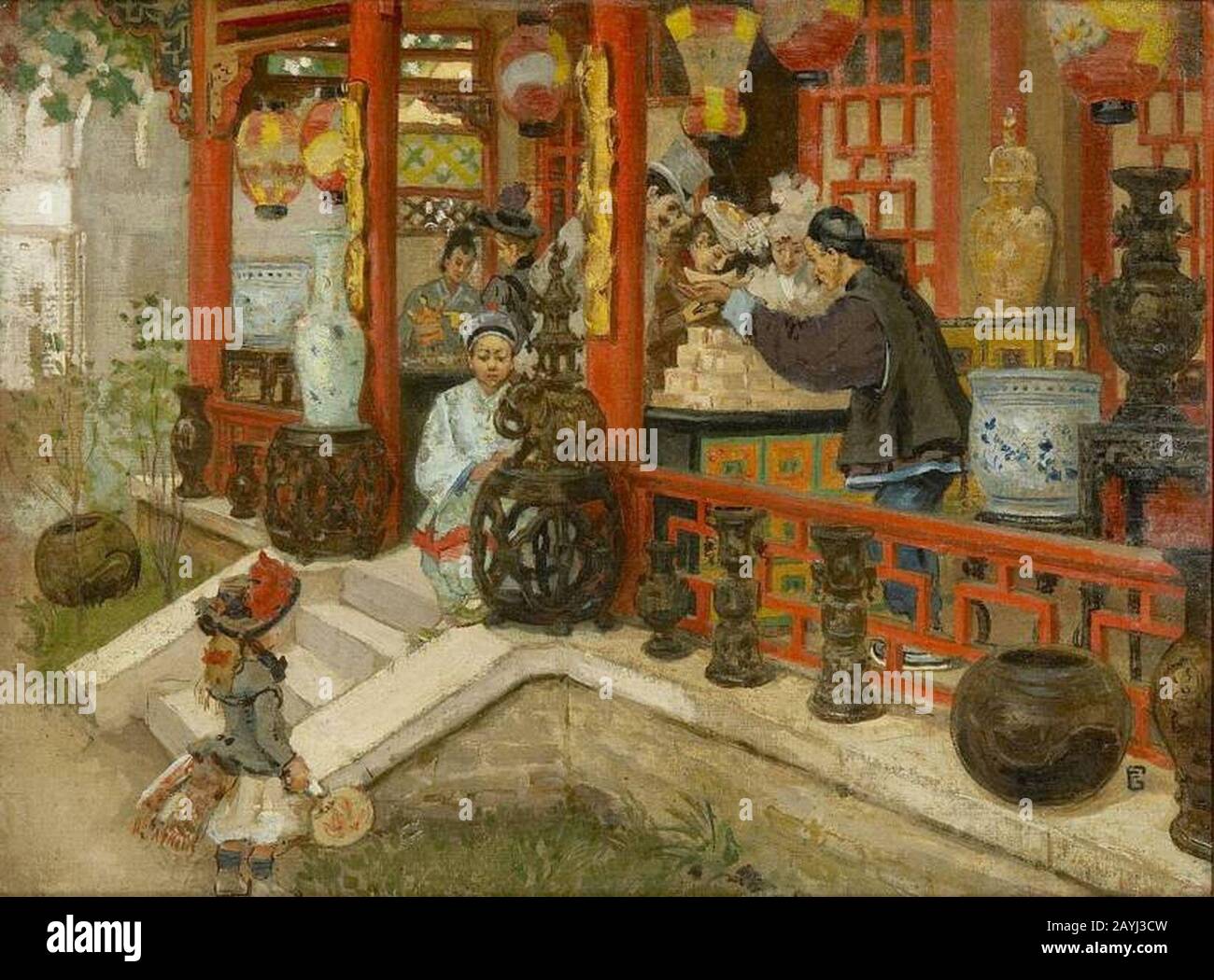 Franz Gailliard Le magasin chinois Stock Photo - Alamy
