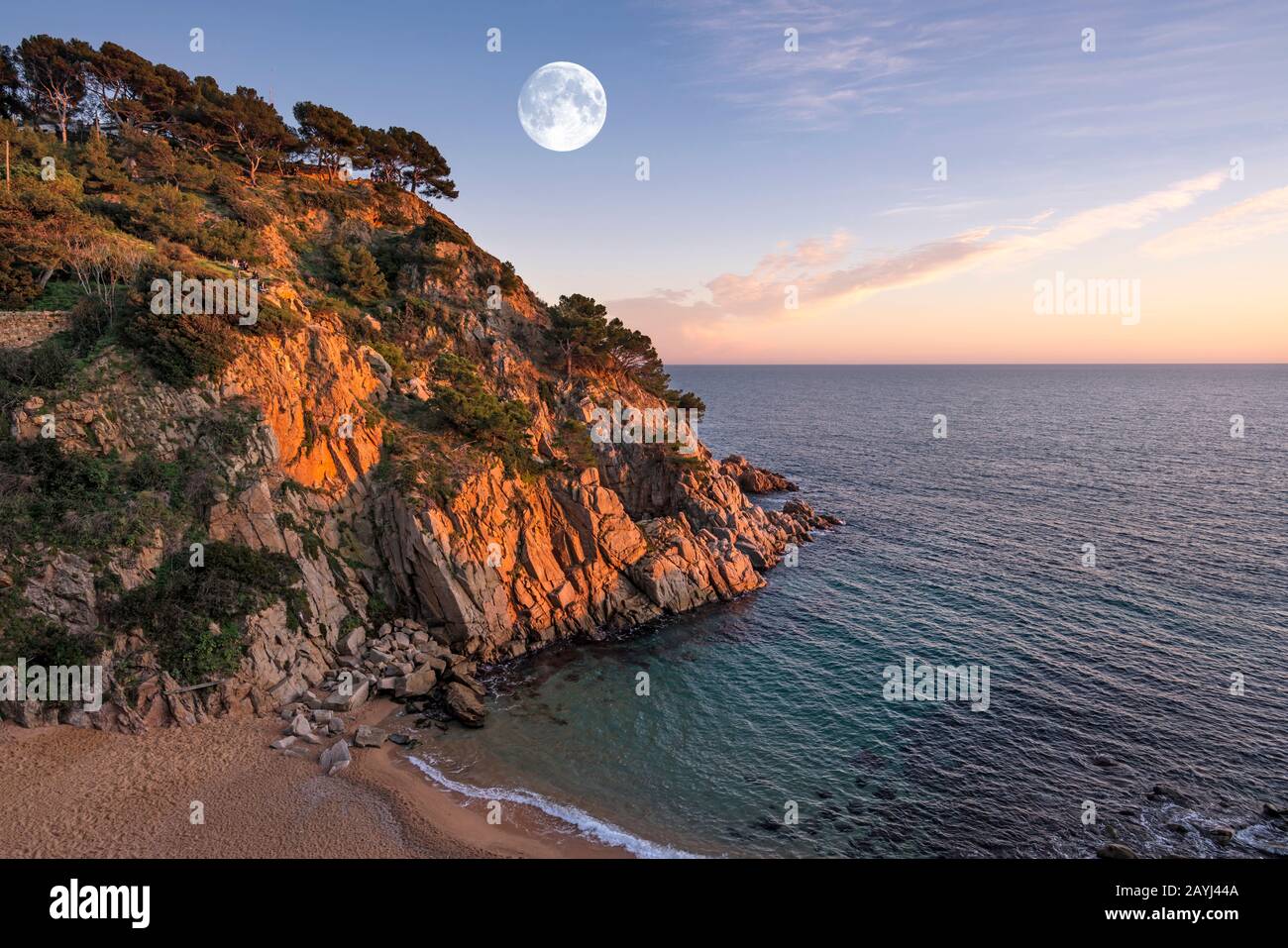 CALA ES CODOLAR BEACH TOSSA DE MAR COSTA BRAVA CATALONIA SPAIN Stock ...