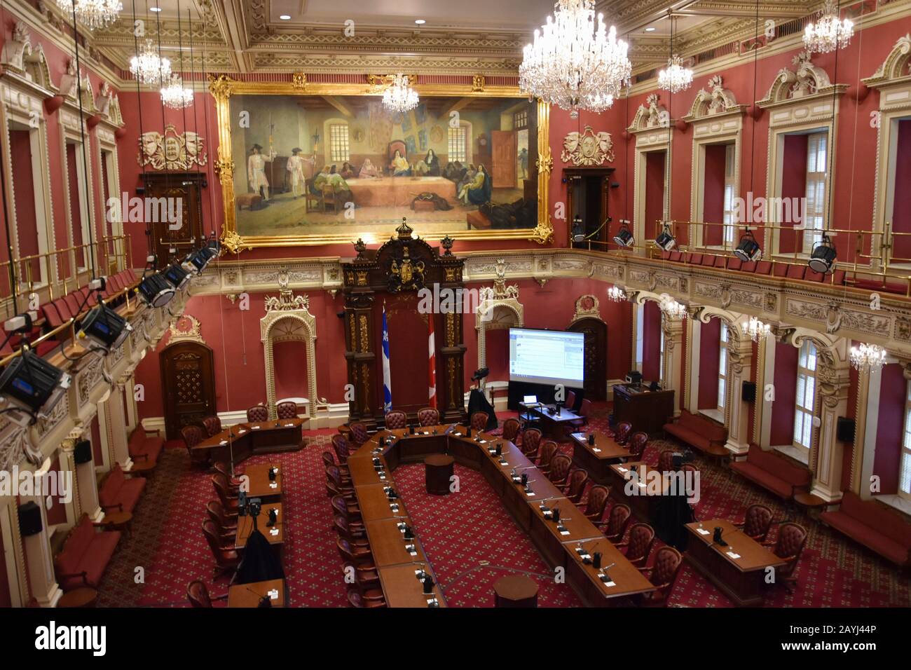 The interior of the Parliament of Quebec Stock Photo - Alamy