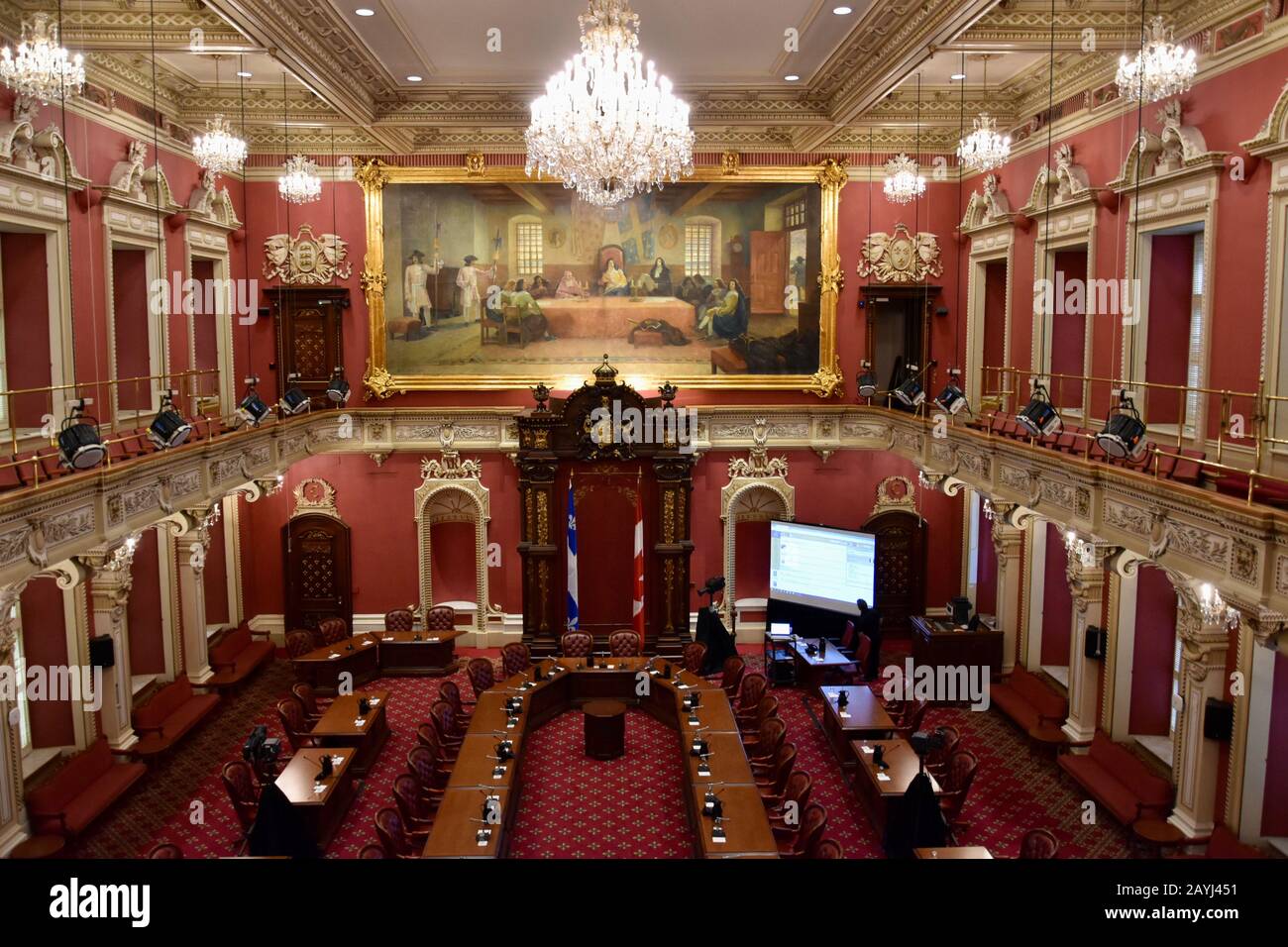 The interior of the Parliament of Quebec Stock Photo - Alamy