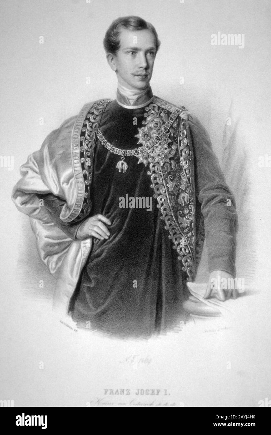 Franz Josef I. Kaiser von Österreich Litho Stock Photo - Alamy