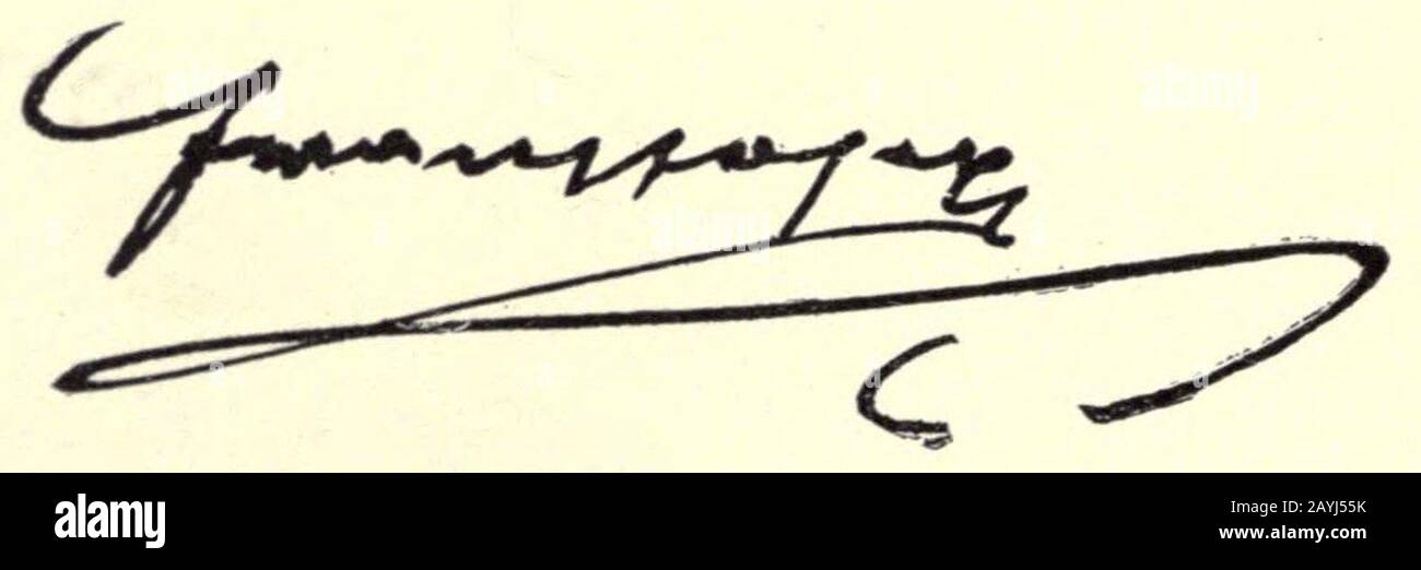 Franz joseph signature Stock Photo - Alamy