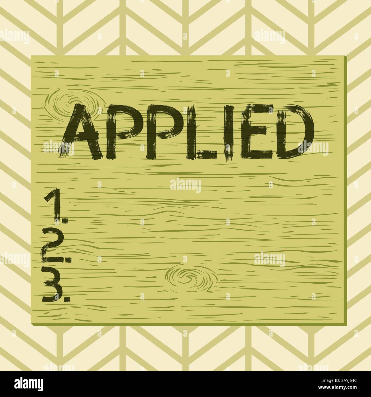 Writing note showing Applied. Business concept for put to practical use ...