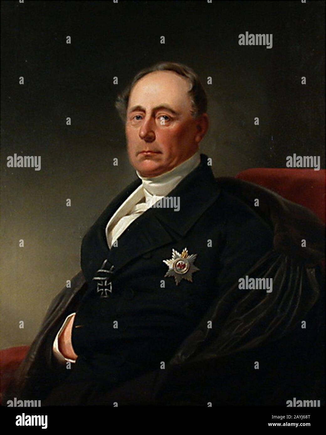 Franz Krüger Portrait Ludwig von Massow Stock Photo - Alamy