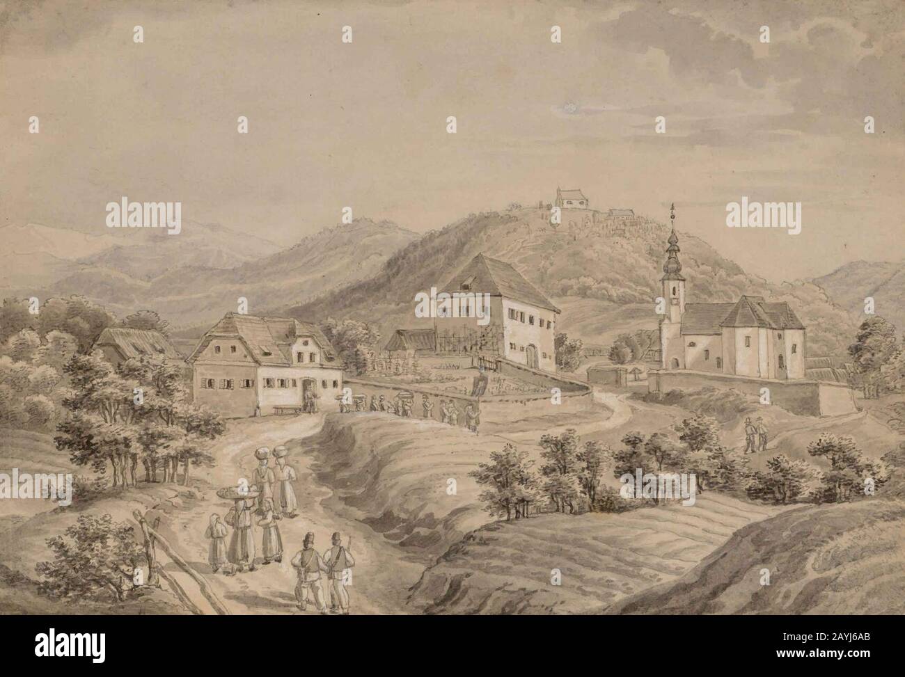 Franz Kurz zum Thurn und Goldenstein - Božja pot v Zaplazu Stock Photo ...