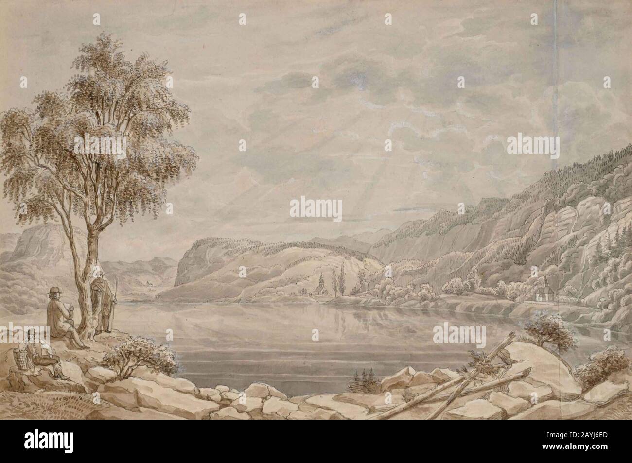 Franz Kurz zum Thurn und Goldenstein - Pogled na Bohinjsko jezero s ...