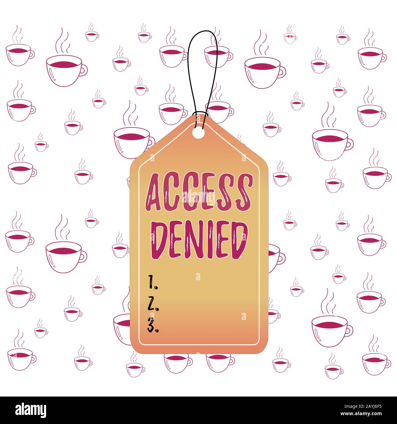 Writing note showing Access Denied. Business concept for error message ...
