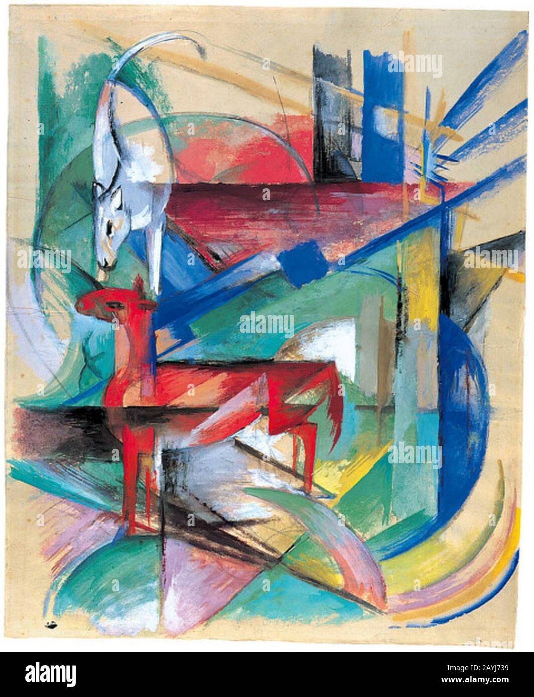 Franz Marc - Landscape with Animals Stock Photo - Alamy