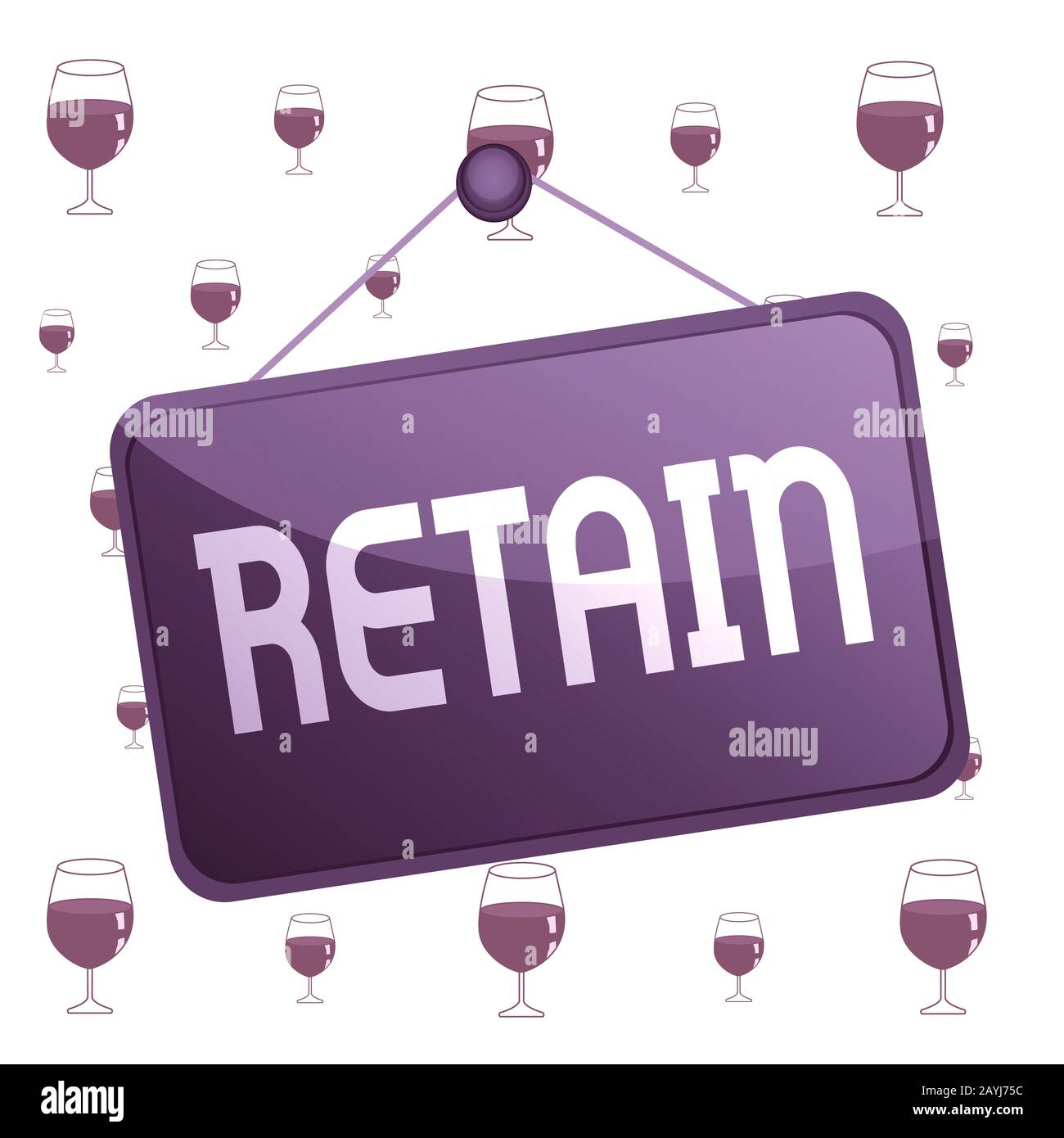 Text sign showing Retain. Business photo text Keep in one pay or ...