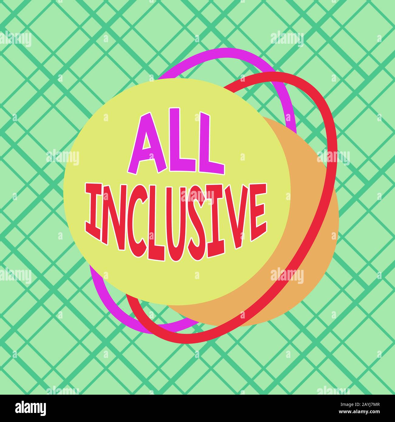 Conceptual hand writing showing All Inclusive. Concept meaning ...