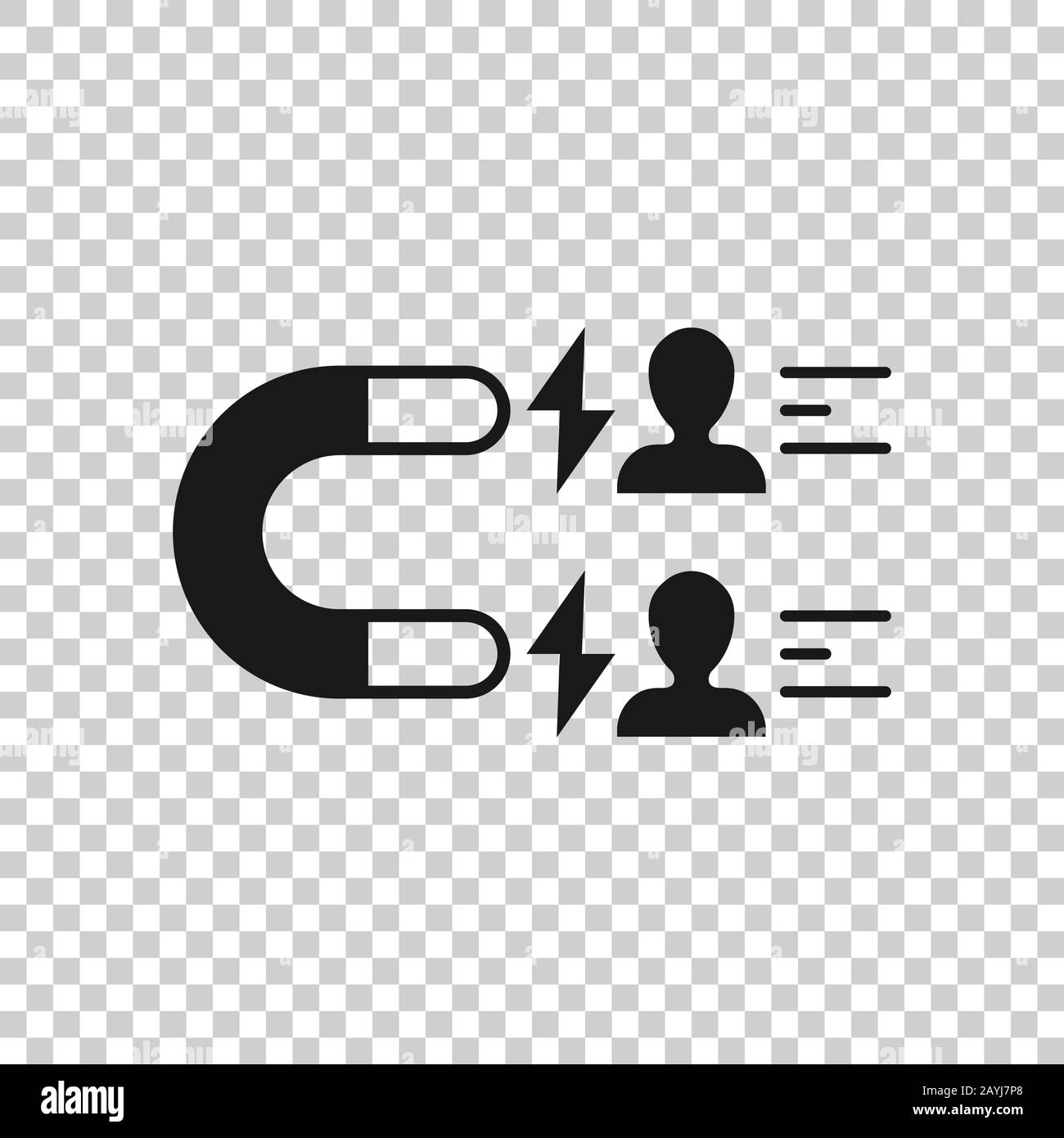 Lead conversion icon in flat style. Attract vector illustration on ...