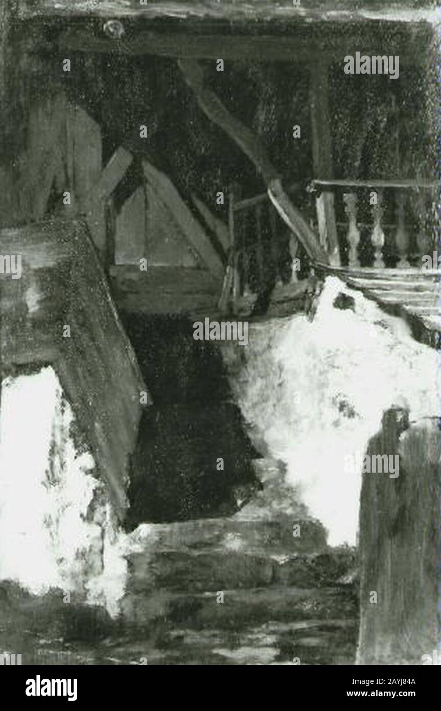 Franz Rumpler 1848-1922 - Dum se schodistem Stock Photo - Alamy