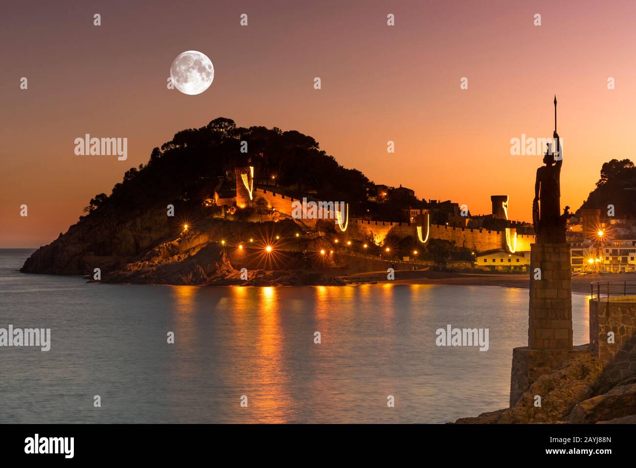 CALA ES CODOLAR BEACH TOSSA DE MAR COSTA BRAVA CATALONIA SPAIN Stock ...