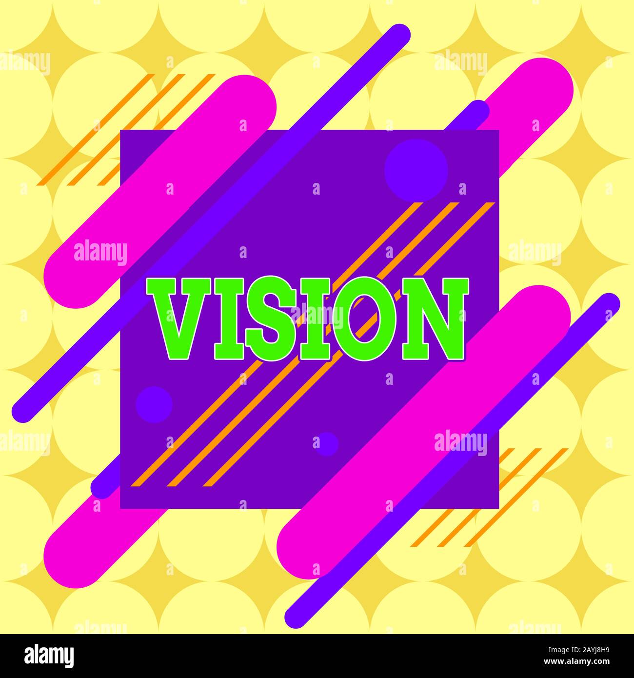Conceptual hand writing showing Vision. Concept meaning ability to ...