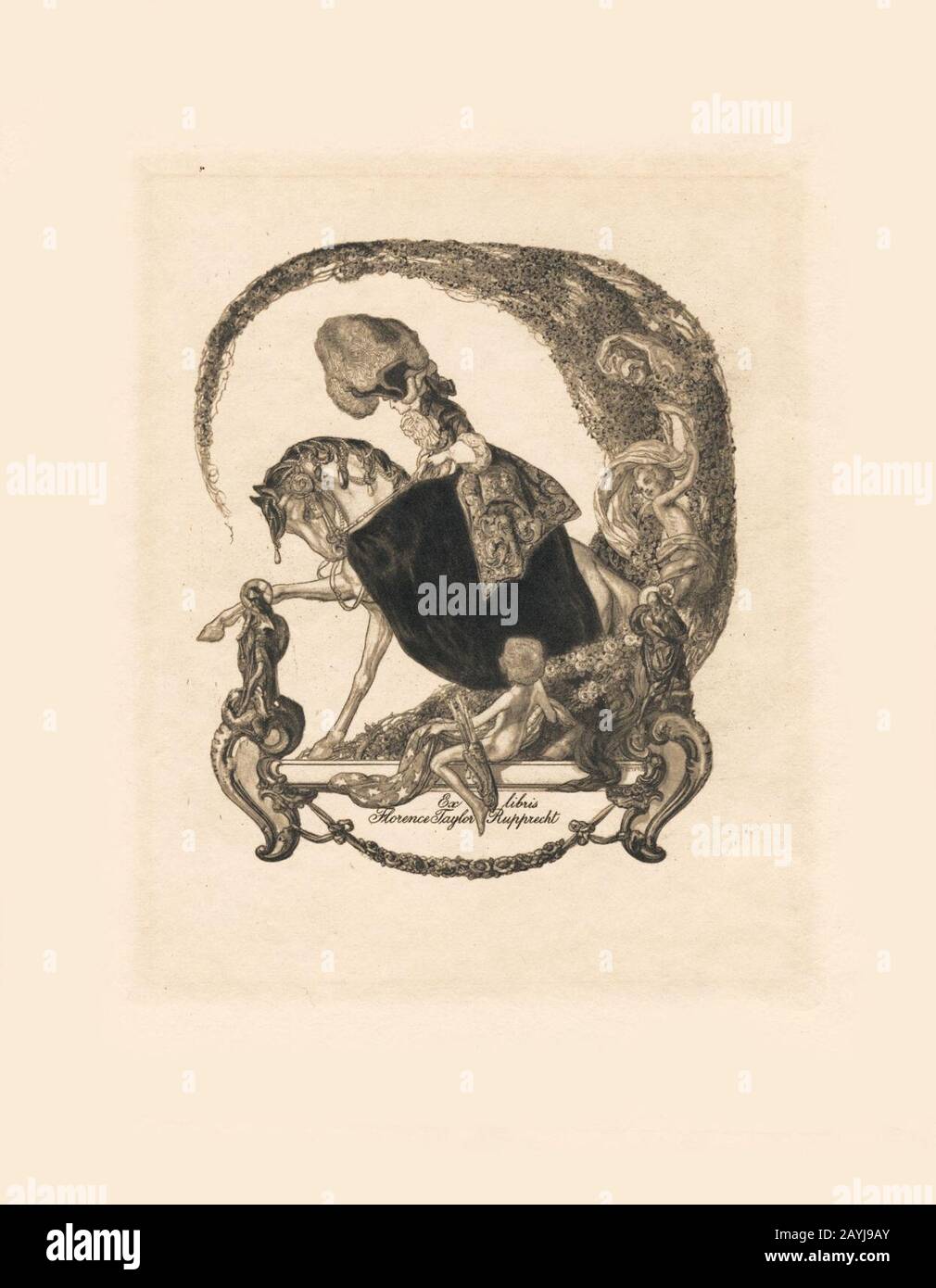 Franz von Bayros Ex libris Florence Taylor Rupprecht Stock Photo - Alamy