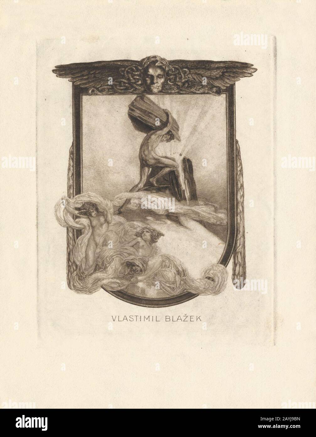 Franz von Bayros Ex libris Vlastimil Blazek Stock Photo - Alamy