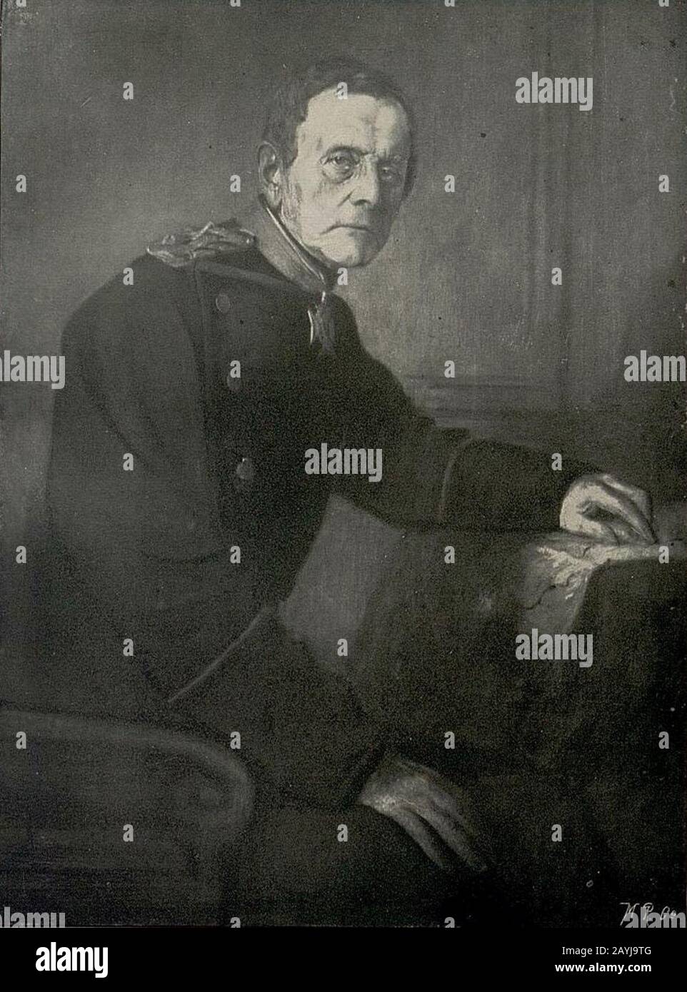 Franz von Lenbach - Generalfeldmarschall Graf von Moltke, 1873 Stock ...