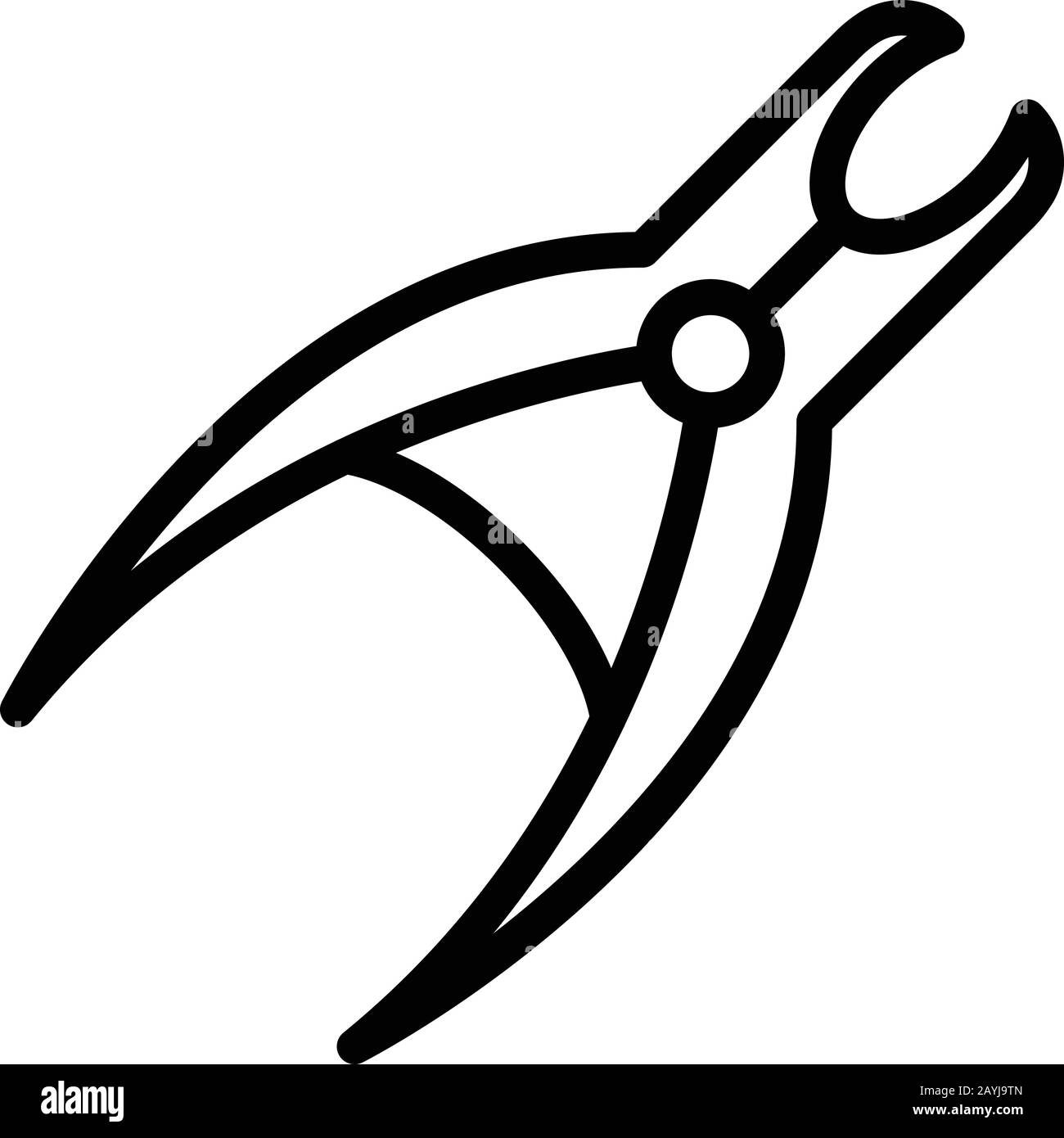 Surgical pliers icon. Outline surgical pliers vector icon for web ...
