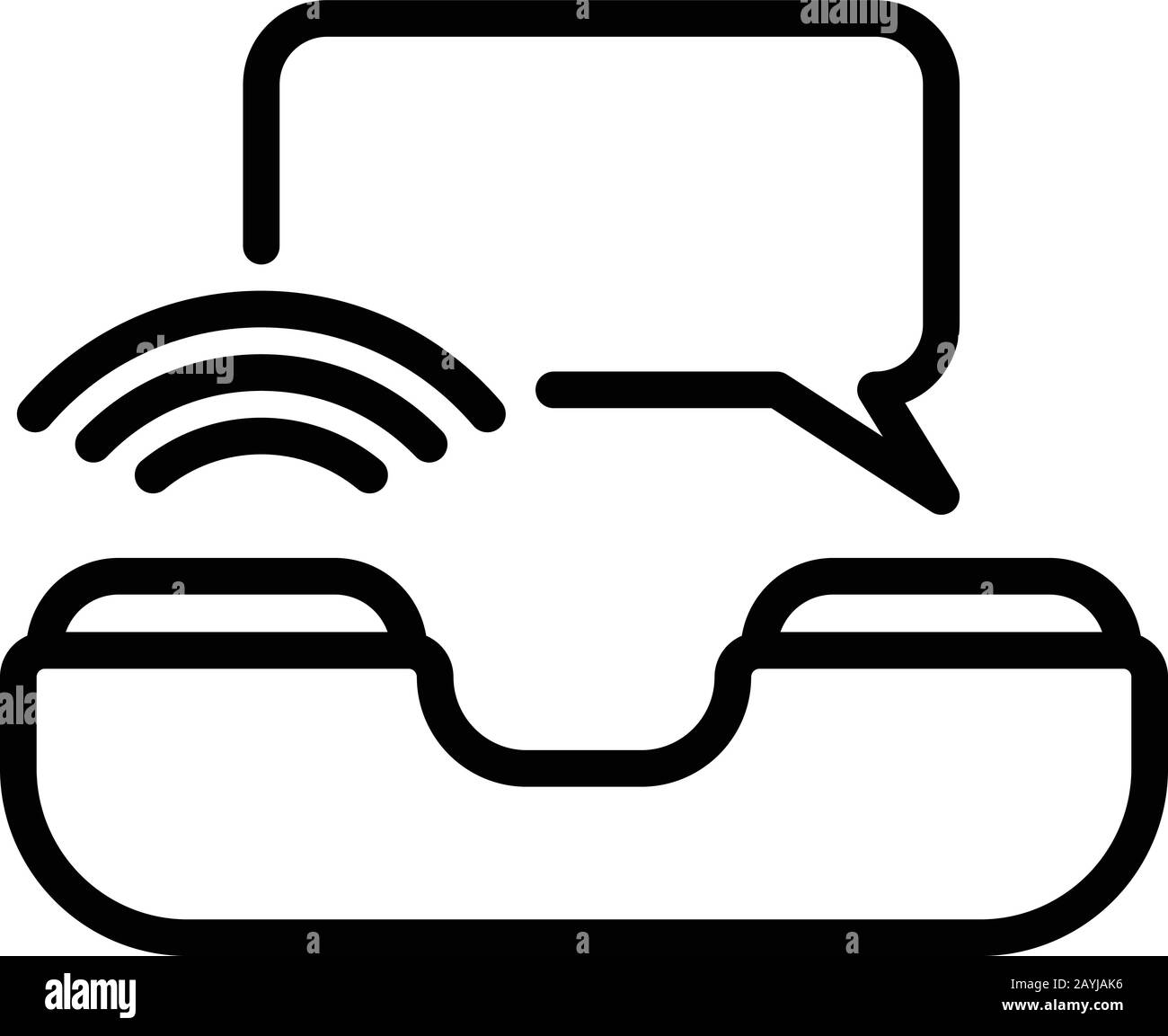 Call chat help icon. Outline call chat help vector icon for web design ...