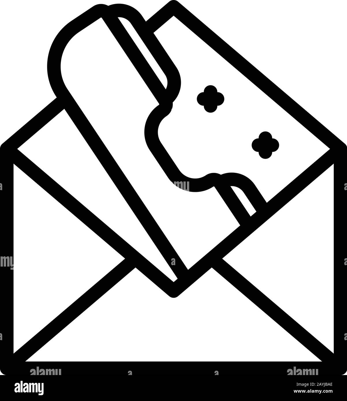 Mail call center icon. Outline mail call center vector icon for web ...