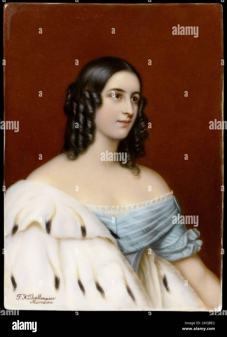 Franz Xaver Thallmaier Porcelain portrait plaque of Caroline von ...