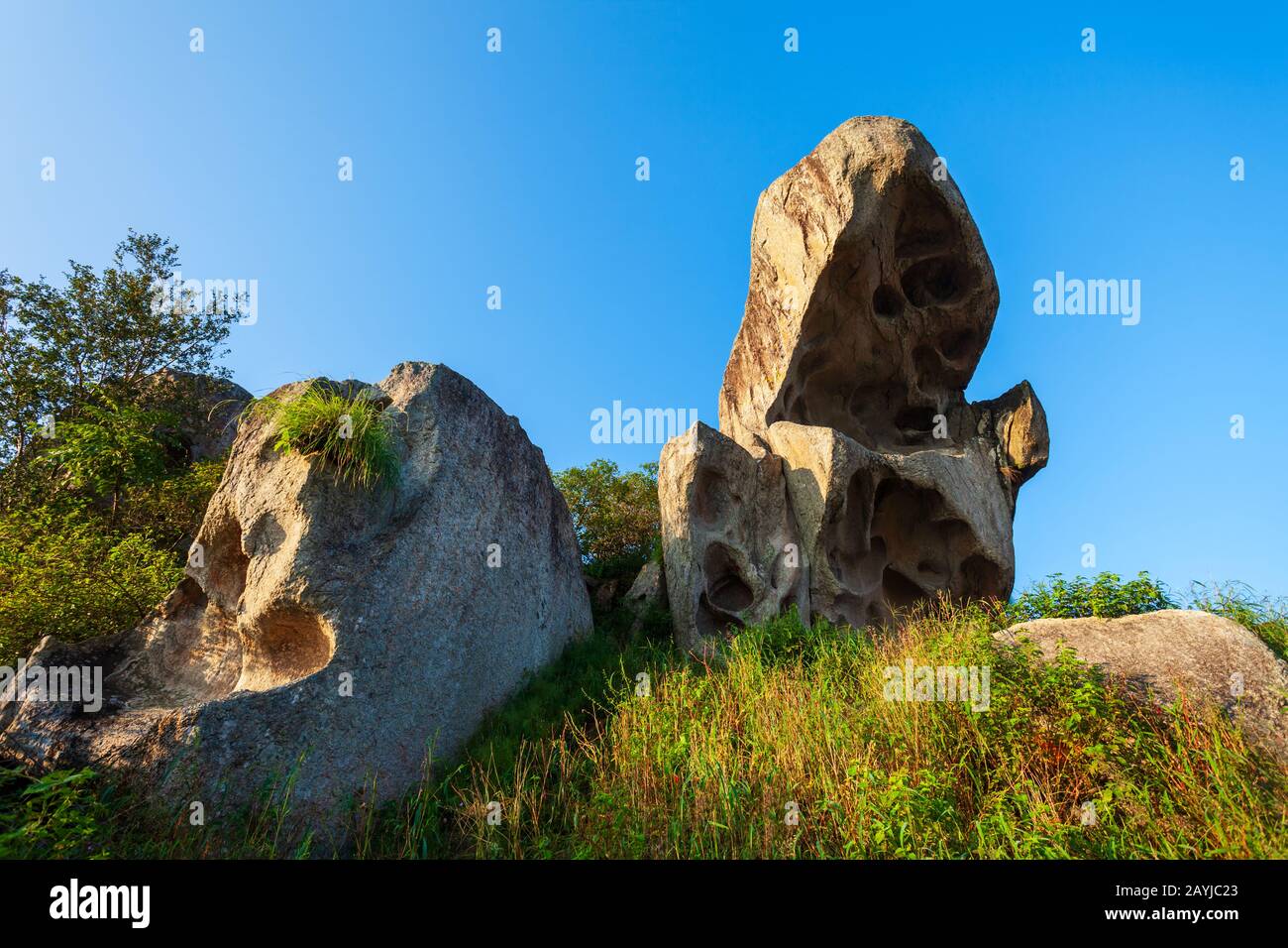 Toad rock on a hill in Mount Abu. Mount Abu is a hill station in ...