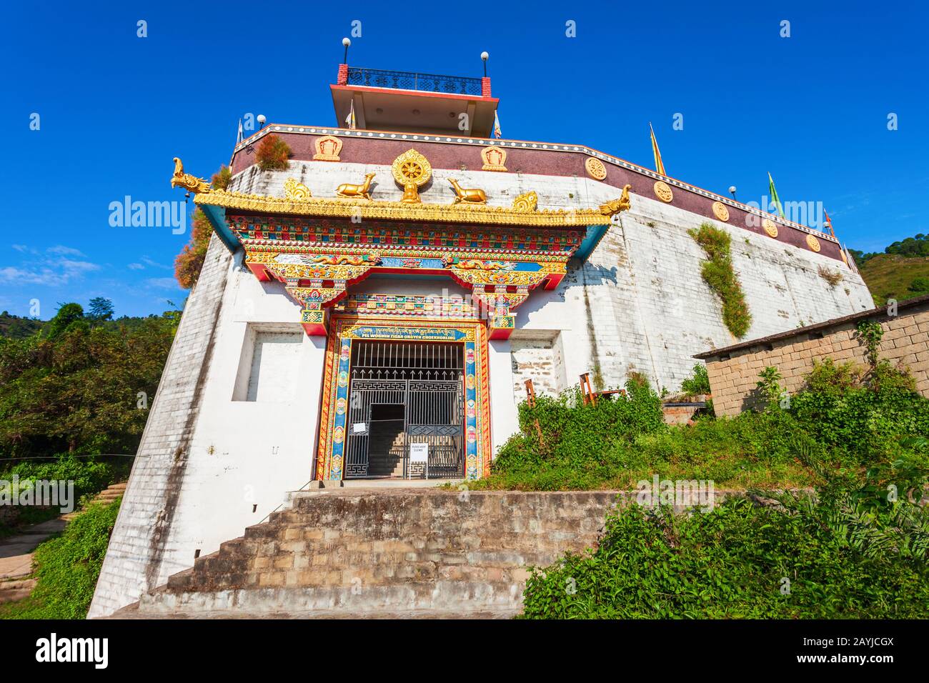 Mahatma Buddha temple near the Guru Padmasambhava or Guru Rinpoche ...
