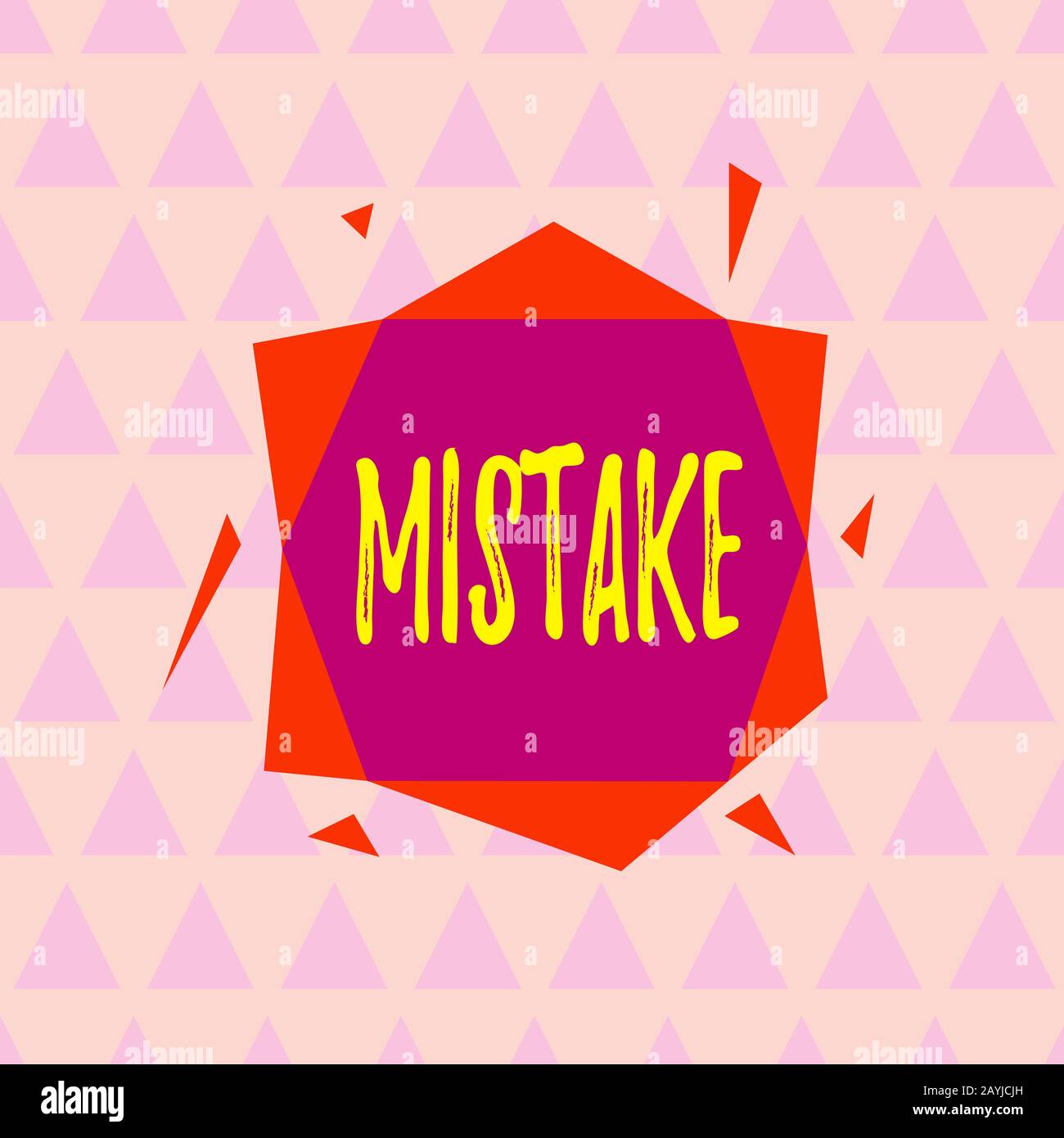 Text sign showing Mistake. Business photo text Something not correct ...